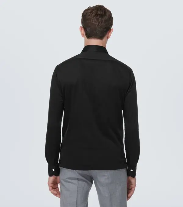 Kiton Cotton Poplin Polo Top