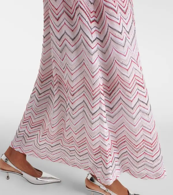 Missoni Zig Zag Metallic Knit Maxi Dress