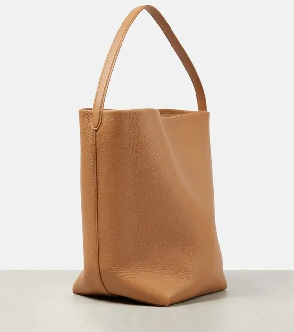 THE ROW N/s Park Large Leather Tote Bag - Beige