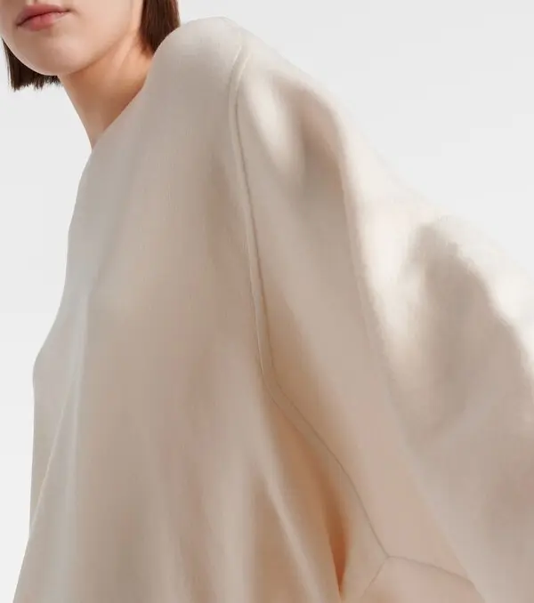 FFORME Oversized Wool And Cotton Sweater - White