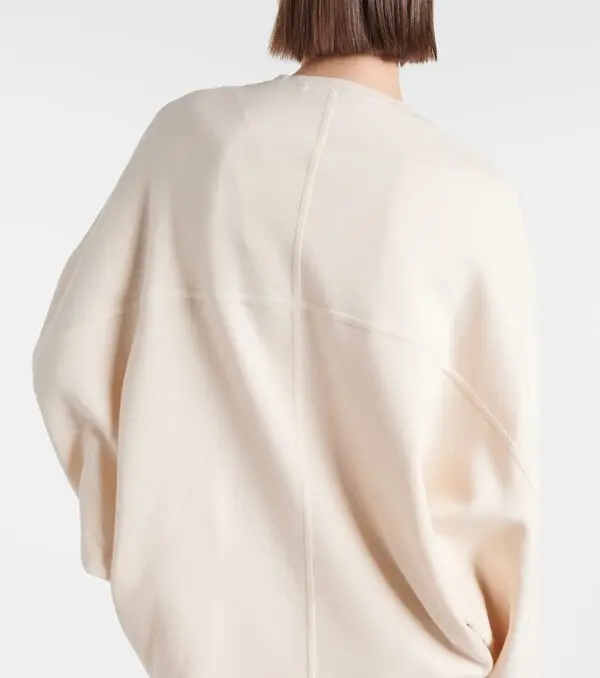 FFORME Oversized Wool And Cotton Sweater - White