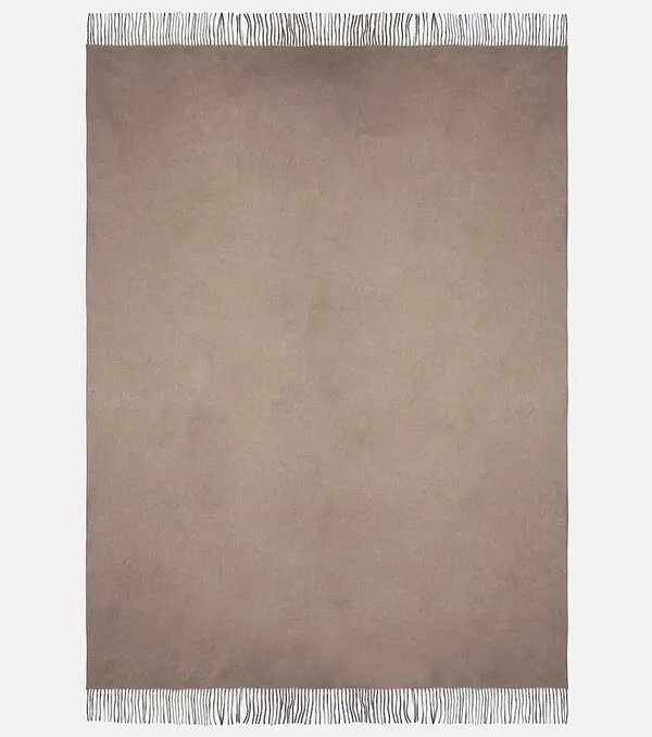 Brunello Cucinelli Fringed Silk Throw - Grey