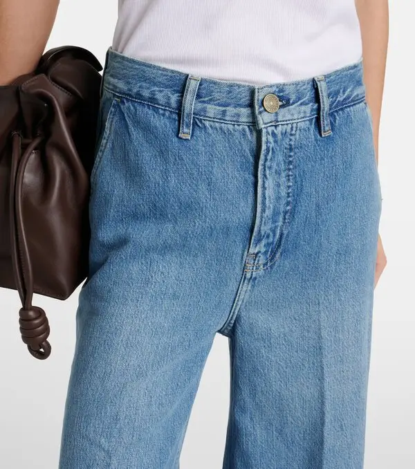 FRAME Extra Wide Leg High-rise Jeans - Blue