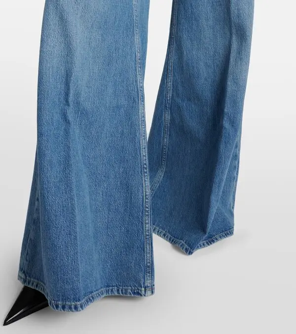 FRAME Extra Wide Leg High-rise Jeans - Blue