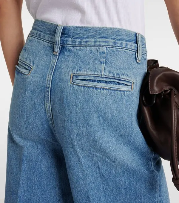 FRAME Extra Wide Leg High-rise Jeans - Blue