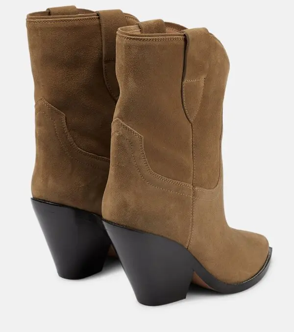 Isabel Marant Étoile Leyane Suede Mid-calf Cowboy Boots - Brown