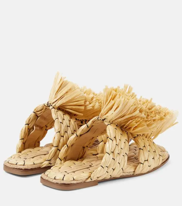 Dries Van Noten Raffia Espadrille Slides