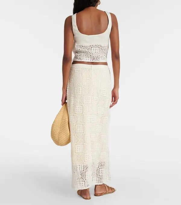 SIR. Rayure Linen Crop Top