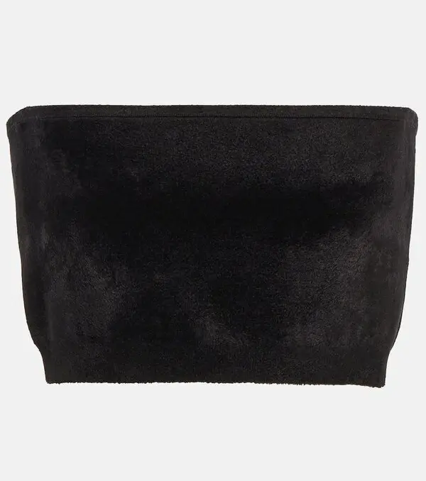 Alaïa Velvet Bandeau Top - Black