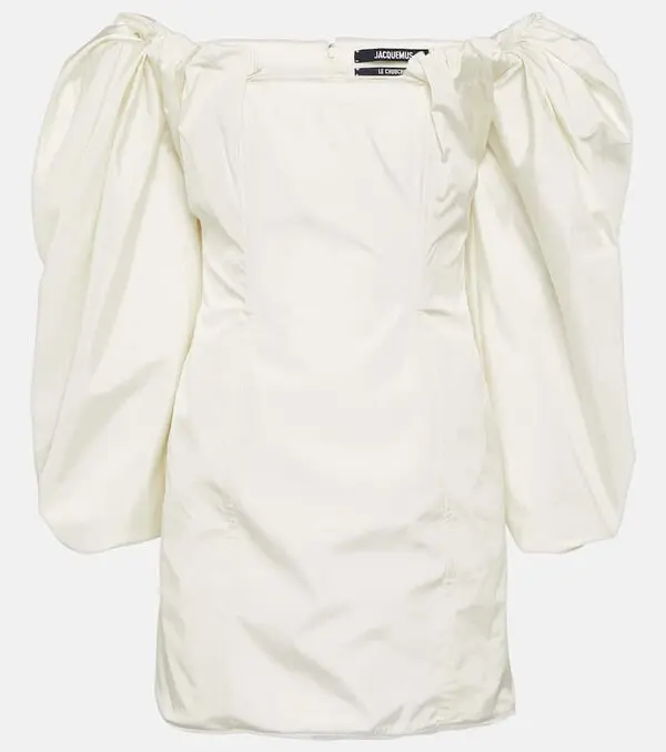 Jacquemus Off-shoulder Mini Dress - White