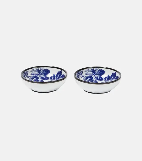 Gucci Herbarium Set Of 2 Porcelain Cups - Blue