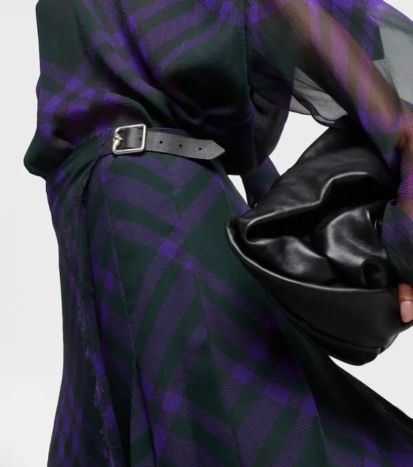 Burberry Checked Silk Miniskirt