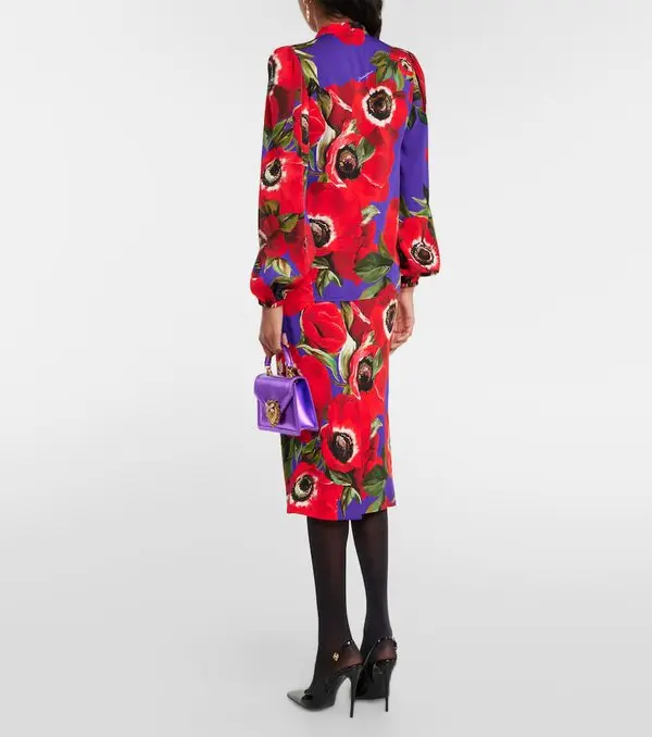 Dolce & Gabbana Tie-neck Floral Blouse