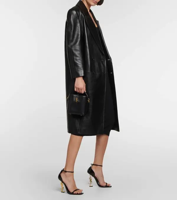 Saint Laurent Le 37 Mini Leather Bucket Bag - Black