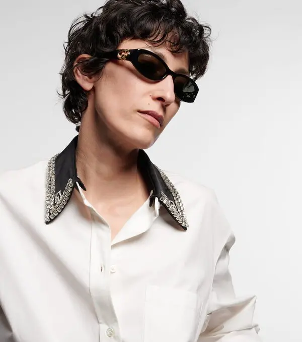 Gucci Interlocking G Oval Sunglasses