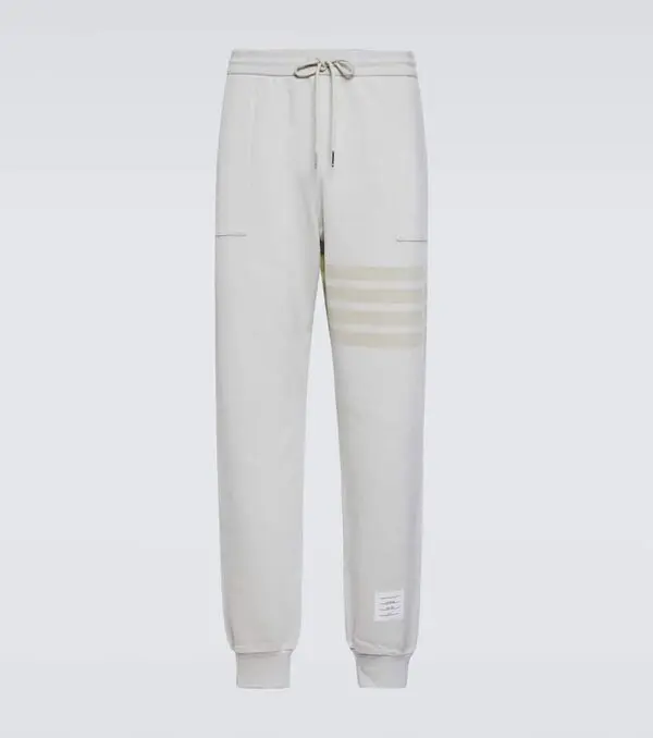 Thom Browne 4-bar Cotton Sweatpants - White