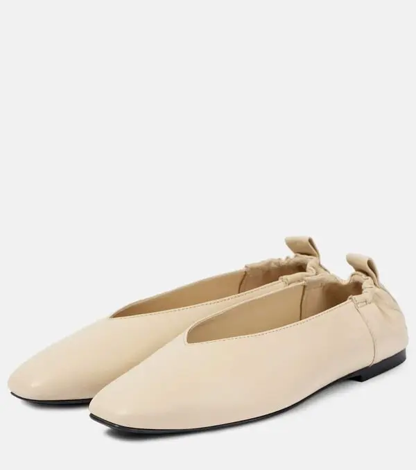 A.emery Briot Leather Ballet Flats - White