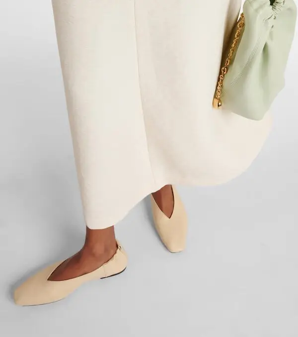 A.emery Briot Leather Ballet Flats - White