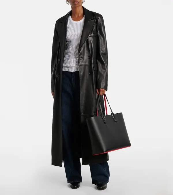 CHRISTIAN LOUBOUTIN Cabata Leather Tote - Black