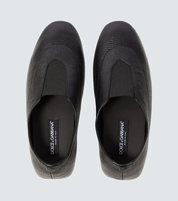 Dolce & Gabbana Leather Round Toe Flats