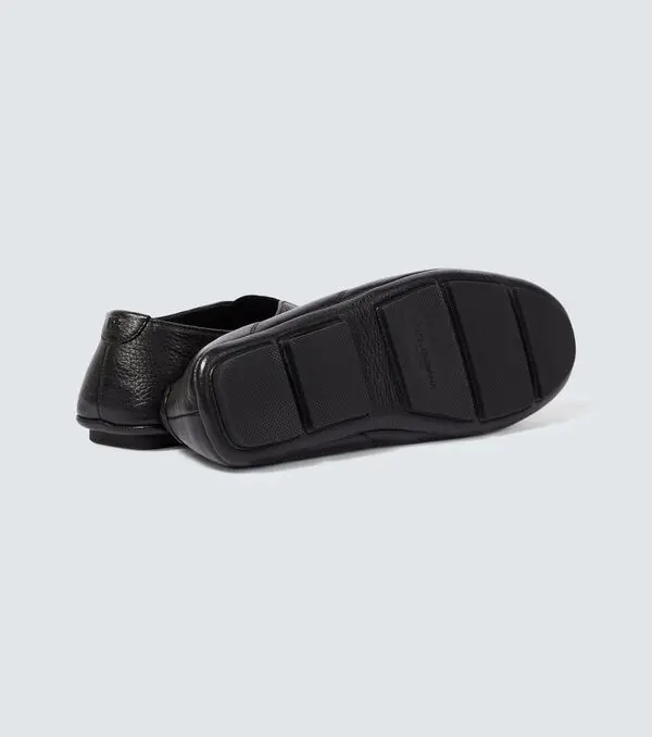 Dolce & Gabbana Leather Round Toe Flats