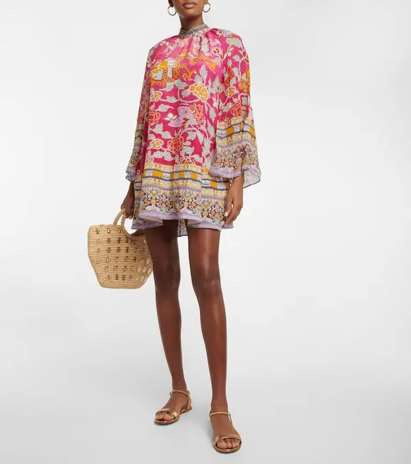 Camilla Printed Silk Minidress