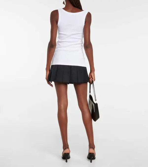 Prada Logo Cotton Tank Top