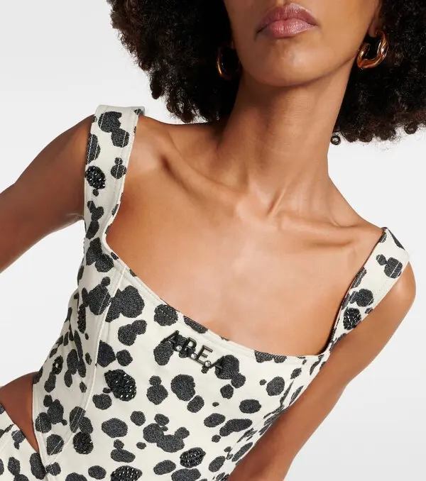 AREA Dalmatian Embellished Corset
