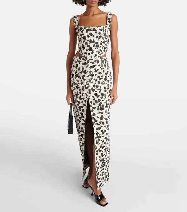 AREA Dalmatian Embellished Corset