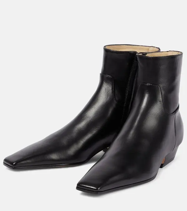 Khaite Marfa Leather Ankle Boots