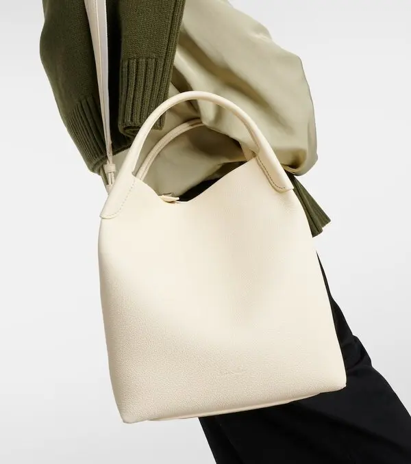 Loro Piana Bale Leather Tote Bag - White