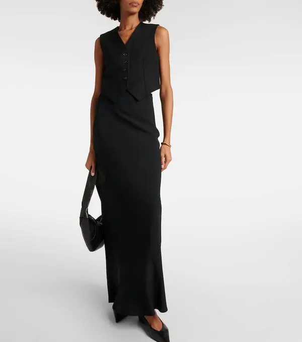 AMI Paris Crepe Maxi Skirt