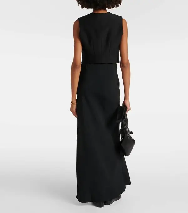 AMI Paris Crepe Maxi Skirt