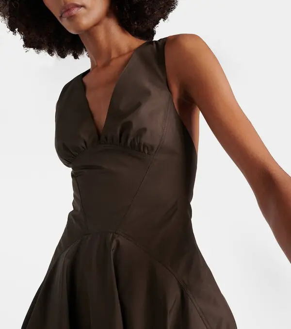 Alaïa Cotton Poplin Midi Dress