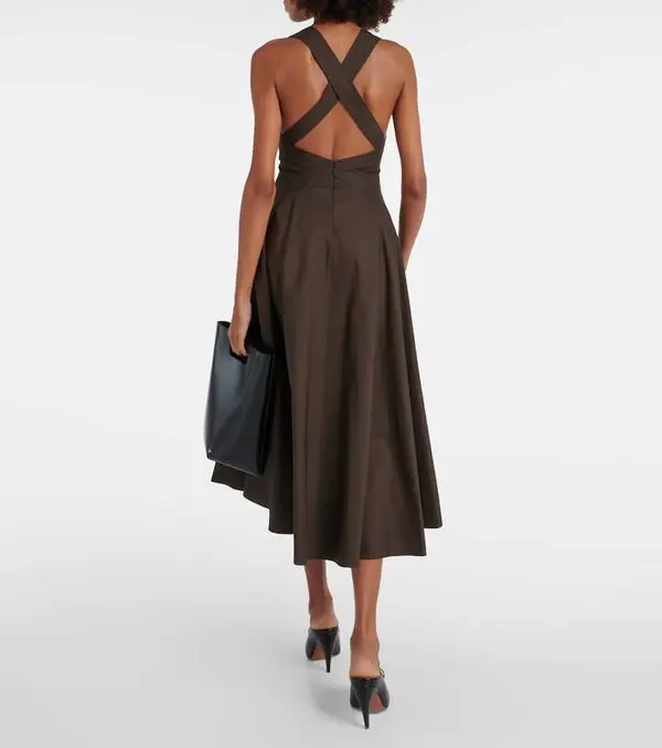 Alaïa Cotton Poplin Midi Dress