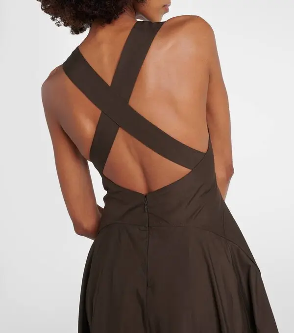 Alaïa Cotton Poplin Midi Dress