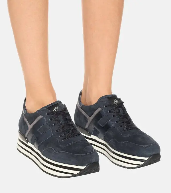 Hogan Midi Leather Platform Sneakers
