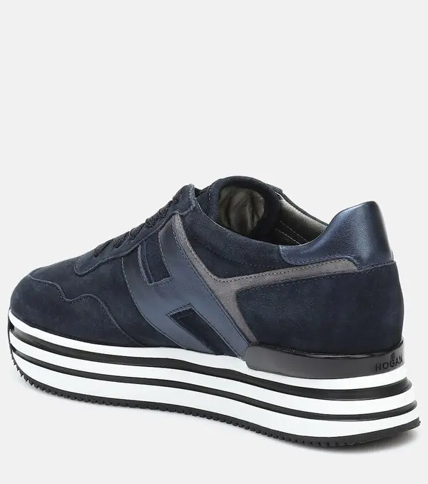 Hogan Midi Leather Platform Sneakers