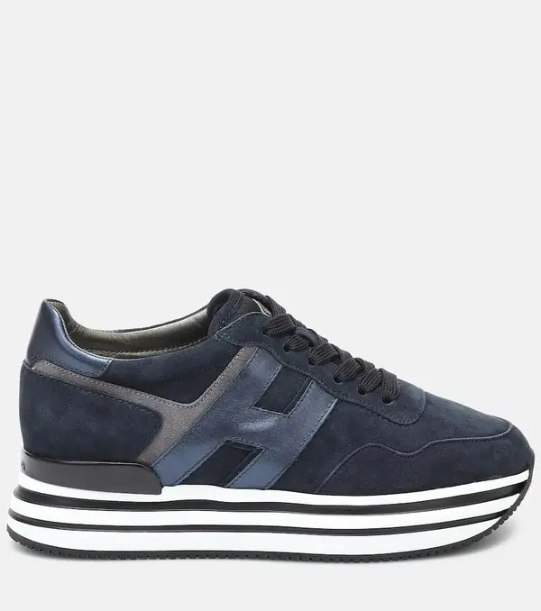 Hogan Midi Leather Platform Sneakers