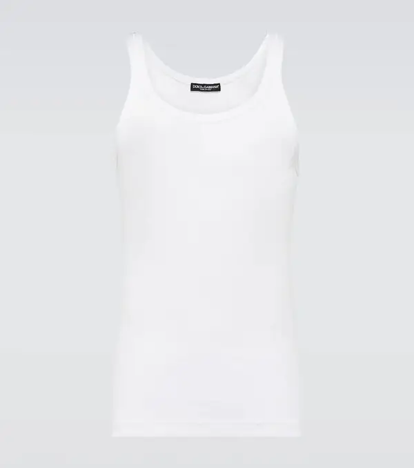 Dolce & Gabbana Cotton Jersey Tank Top - White