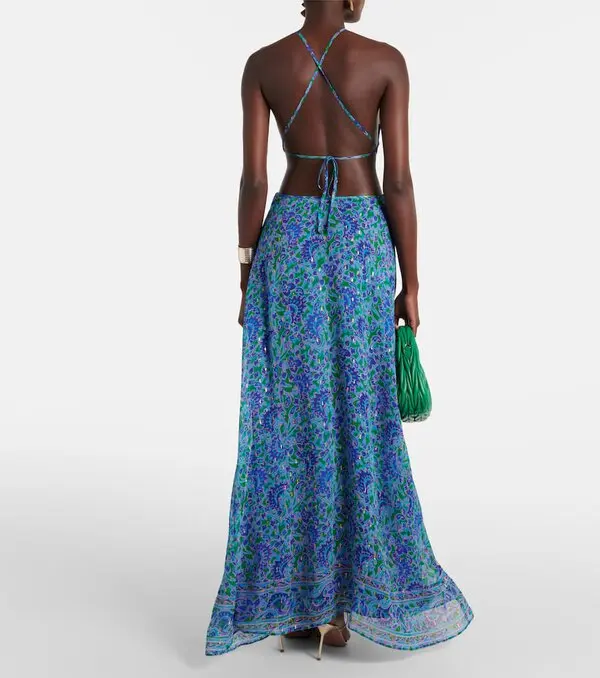 Rixo Lenny Printed Maxi Dress