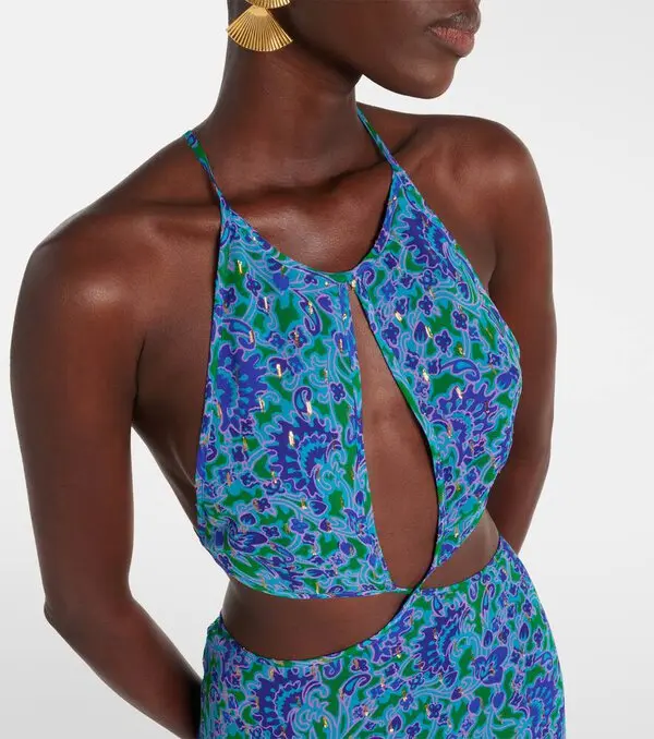 Rixo Lenny Printed Maxi Dress