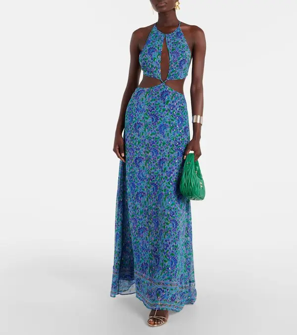 Rixo Lenny Printed Maxi Dress