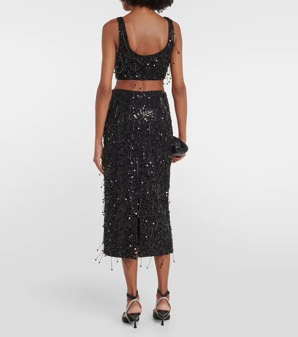 Simkhai Gisele Sequined Midi Skirt