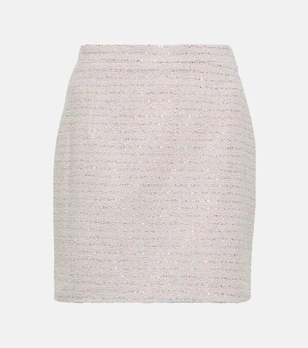 Alessandra Rich Embellished Tweed Mini Skirt