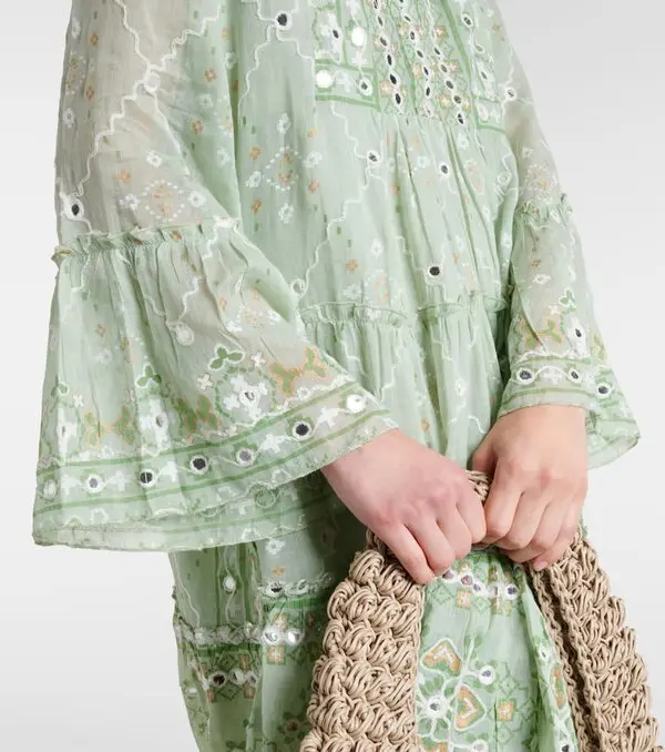 JULIET DUNN Embroidered Mini Dress