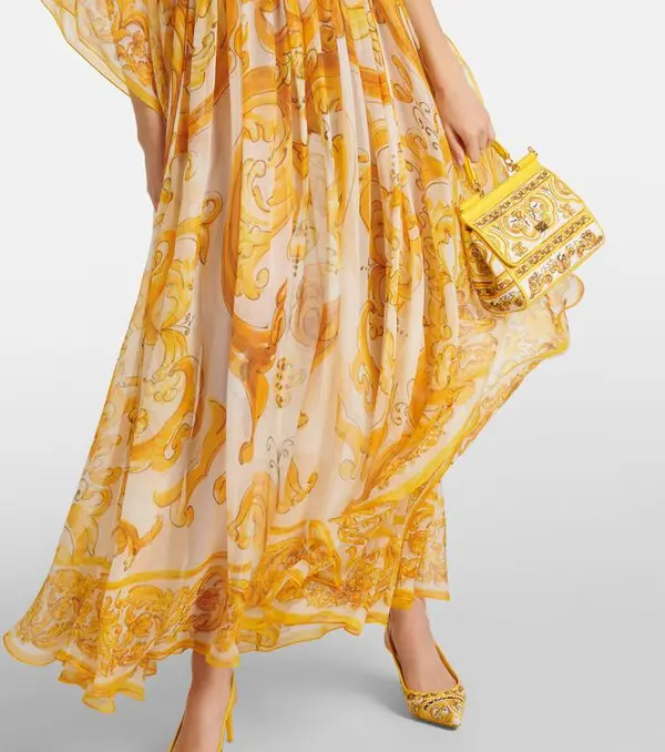 Dolce & Gabbana Majolica Printed Silk Maxi Dress