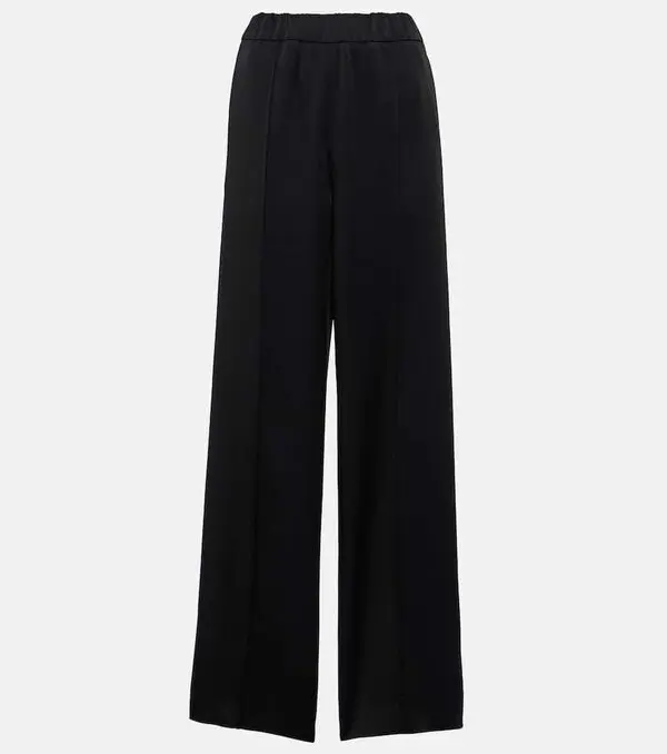 JIL SANDER Satin Wide-leg Trousers - Black