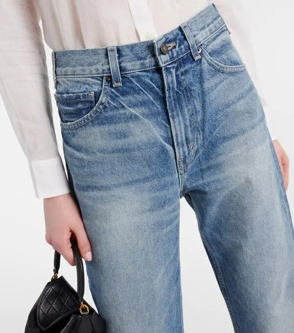 NILI LOTAN Mitchell Low-rise Wide-leg Jeans