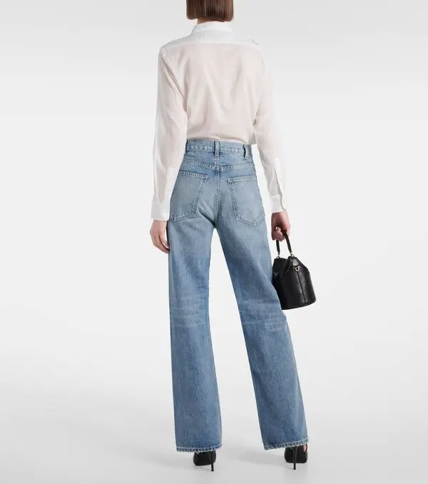 NILI LOTAN Mitchell Low-rise Wide-leg Jeans